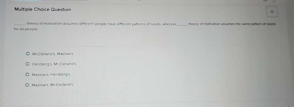 Solved Multiple Choice Questiontheory of motivation assumes | Chegg.com