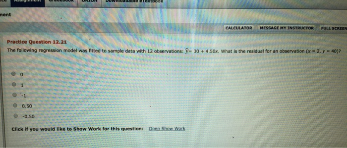 Solved ment CALCULATOR MESSAGE MY INSTRUCTOR FULL SCREE | Chegg.com