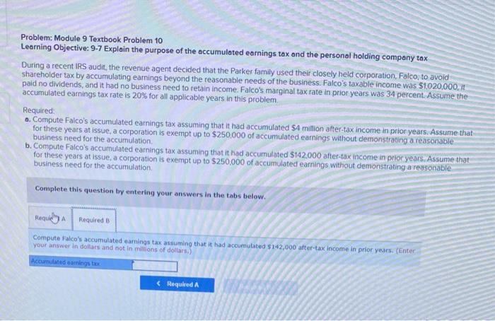 Solved Problem Module 9 Textbook Problem 10 Leorning 6281