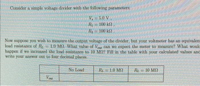 Solved Part 1: Circuit Loading ( 10 points) (a) Figure 1: | Chegg.com