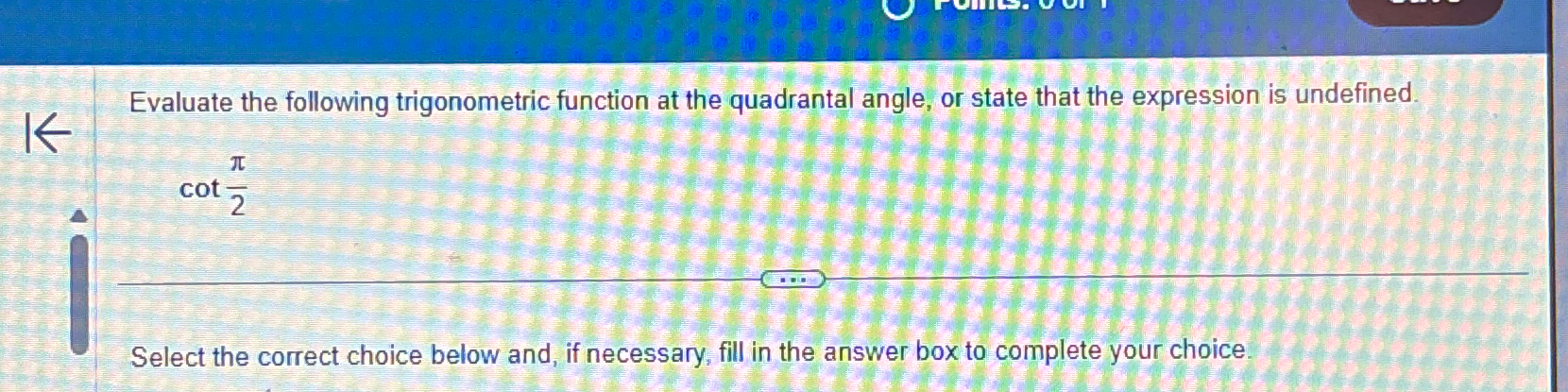 Solved Evaluate the following trigonometric function at the | Chegg.com