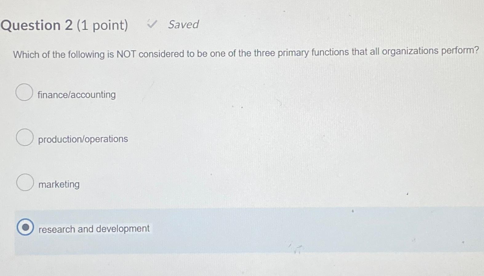 Solved Question 2 (1 ﻿point) ﻿SavedWhich of the following | Chegg.com