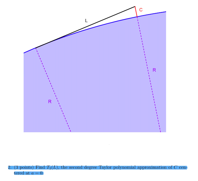Solved (3 ﻿points) ﻿Find T2(L), ﻿the second degree Taylor | Chegg.com