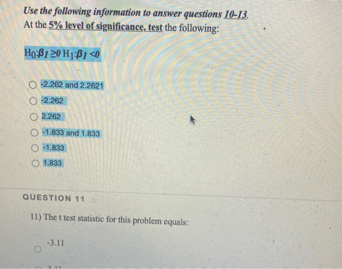 At the 5% level of significance, test the following: | Chegg.com