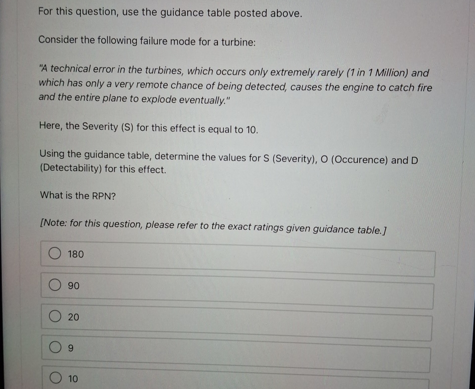 Solved For this question, use the guidance table posted | Chegg.com