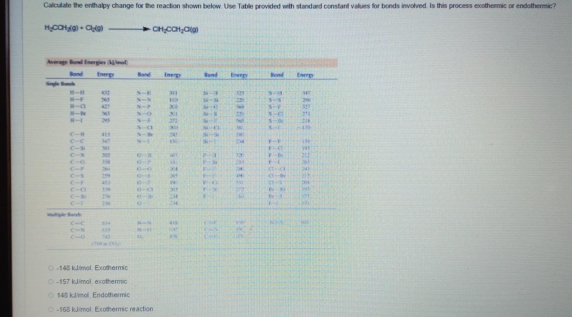 Solved Calculate the enthalpy change for the reaction shown | Chegg.com