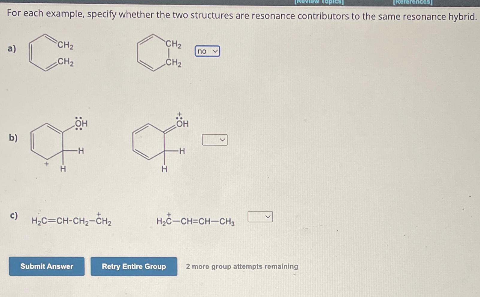 Solved For each example, specify whether the two structures | Chegg.com