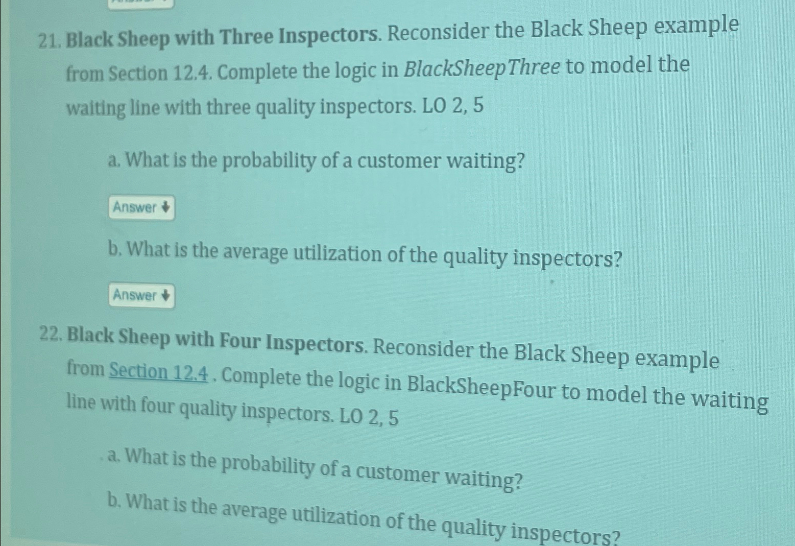 Solved Black Sheep with Three Inspectors. Reconsider the | Chegg.com