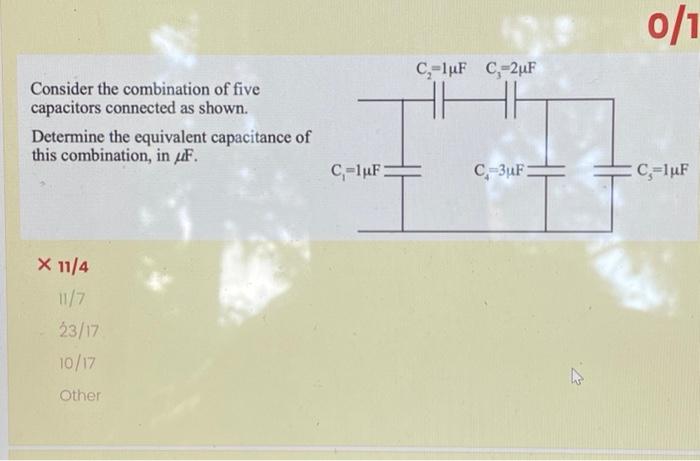Solved Consider the combination of five capacitors connected | Chegg.com