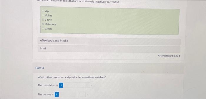 Solved NBA Players: Correlation Motrix The dataset | Chegg.com