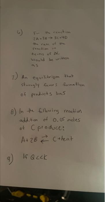 Solved For the reaction 2A + 3B -> 3C + 4D the rate of the | Chegg.com