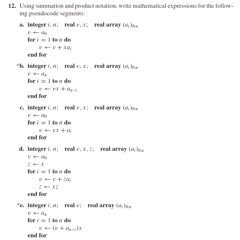 Using summation and product notation, write | Chegg.com