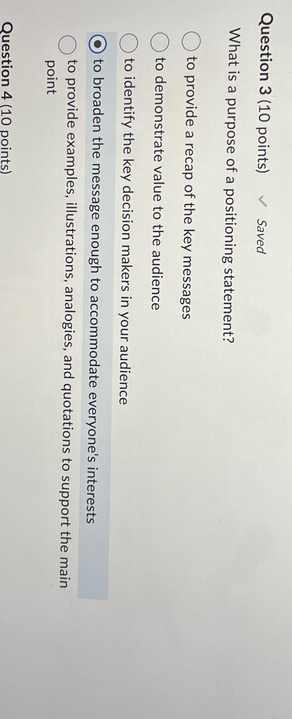 Solved Question 3 (10 ﻿points) ﻿SavedWhat is a purpose of a | Chegg.com