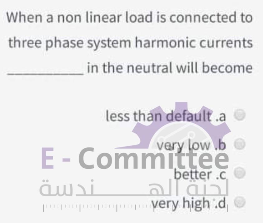 Solved When a non linear load is connected to three phase | Chegg.com