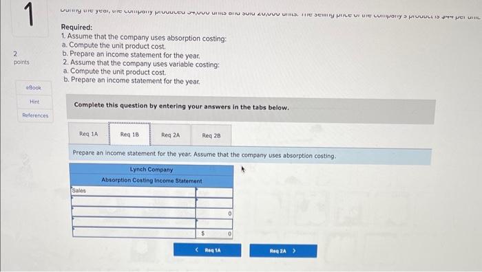 Solved Exercise 6-6 (Algo) Variable and Absorption Costing | Chegg.com