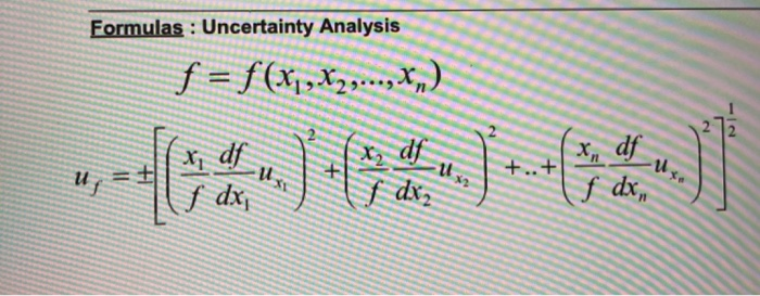 Solved Perform uncertainty analysis with the use of partial | Chegg.com