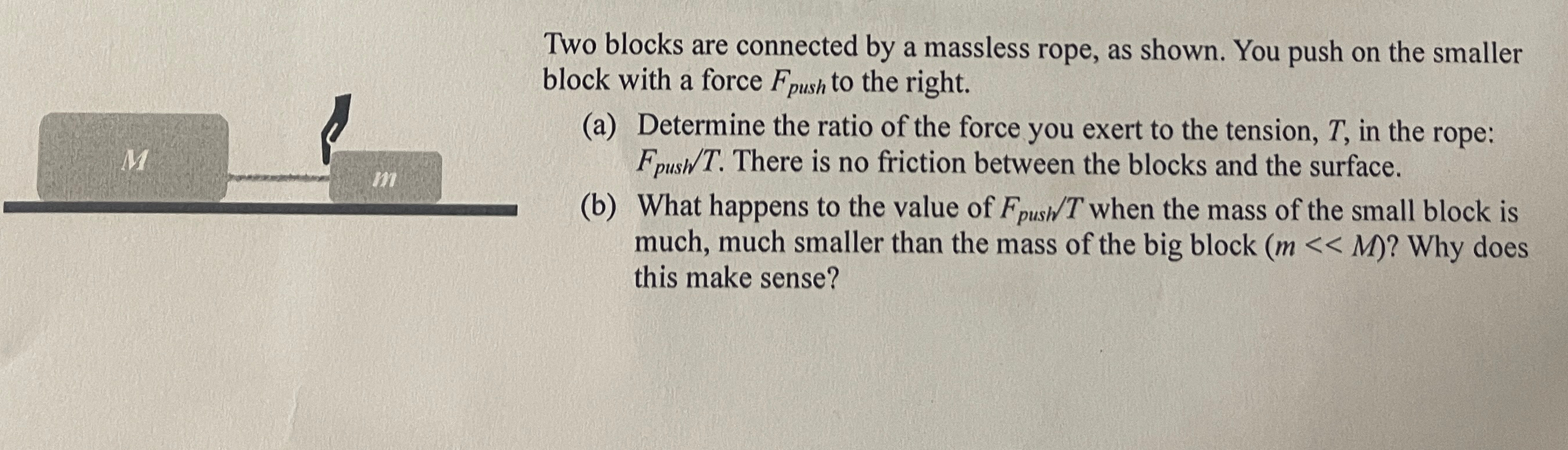 Solved Two blocks are connected by a massless rope, as | Chegg.com