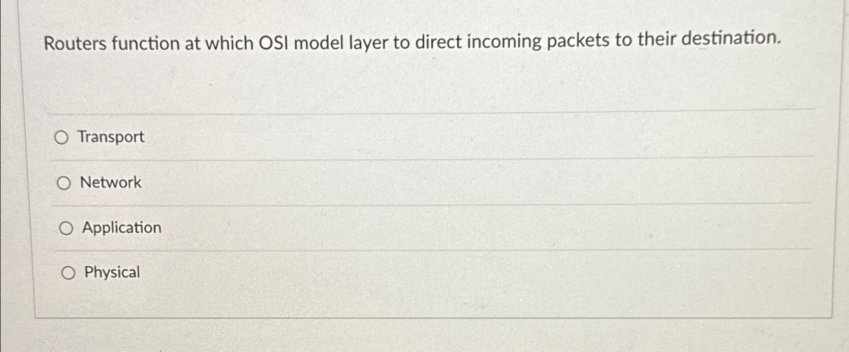Solved Routers function at which OSI model layer to direct | Chegg.com