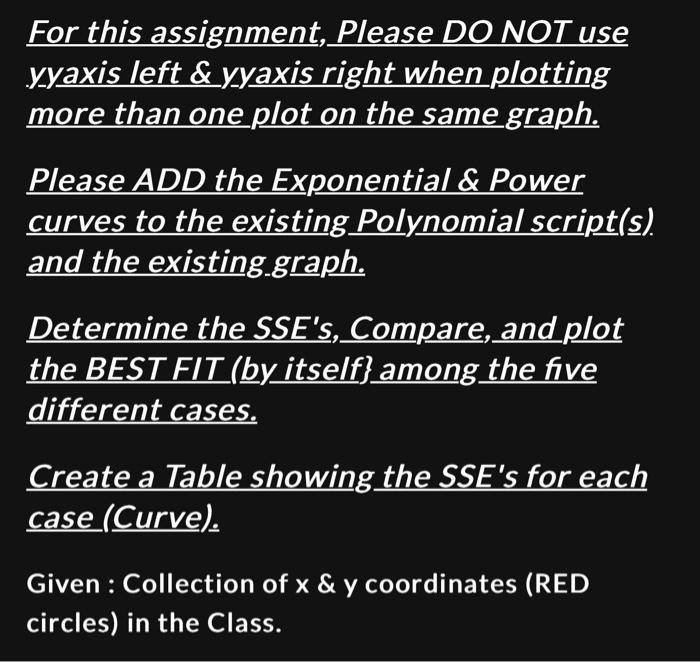 Solved Create ONE MATLAB script: Please place the results | Chegg.com