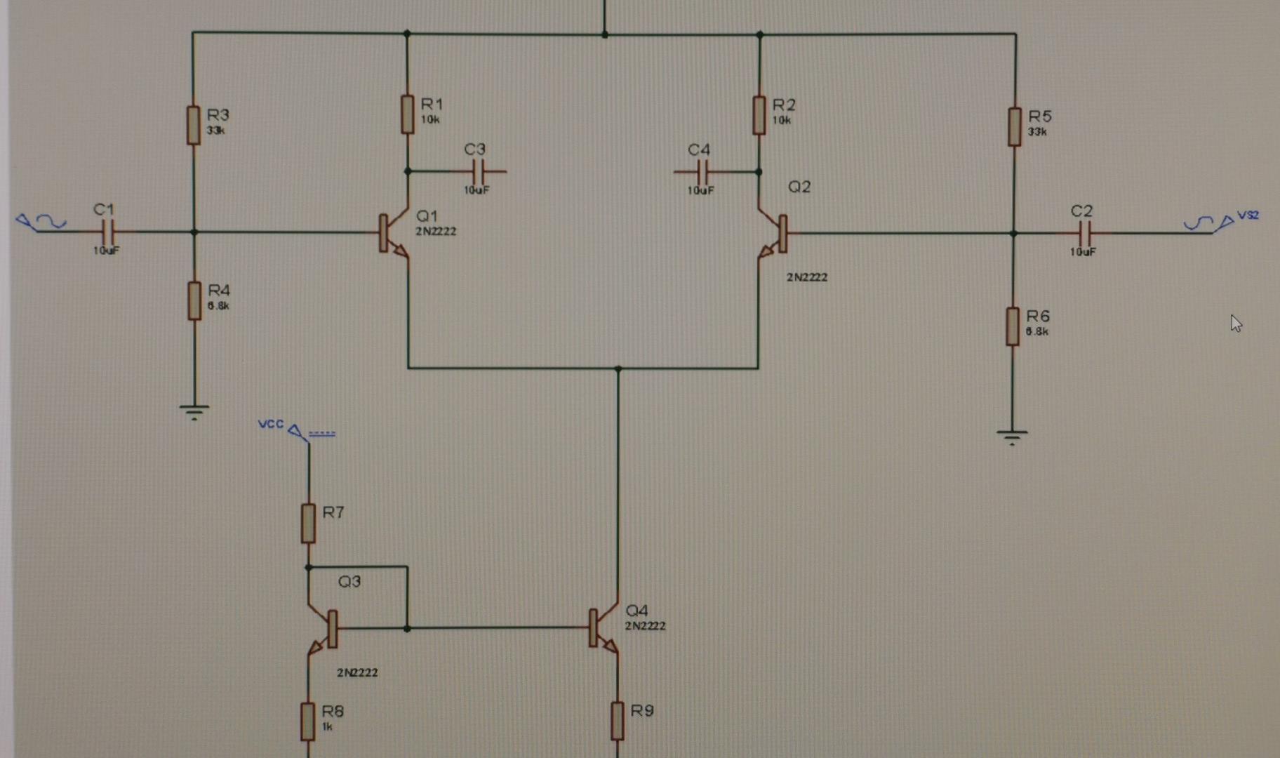 Solved R3 R1 10k R2 10k 335 R5 33k C3 04 10uF 10UF 02 C1 | Chegg.com