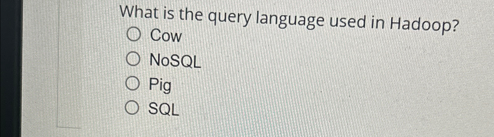 Solved What is the query language used in | Chegg.com