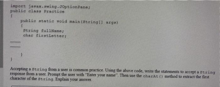 Solved import javax.swing. JoptionPane: public class | Chegg.com