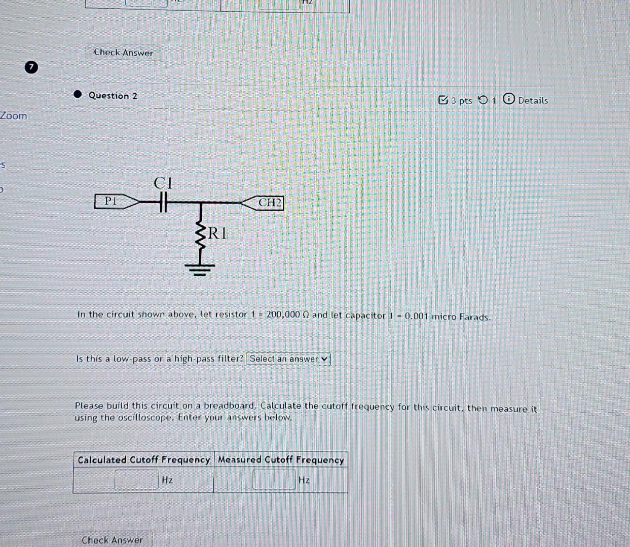 Solved RC and RL Filters Score: 0112 - 074 answered This | Chegg.com