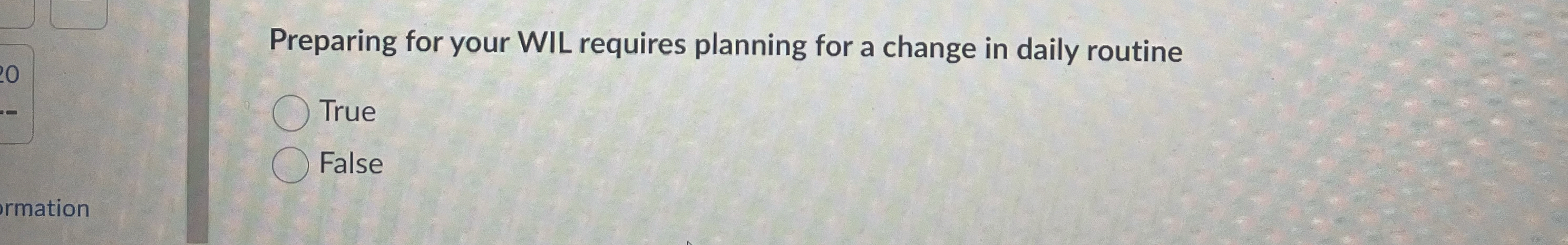 Solved Preparing for your WIL requires planning for a change | Chegg.com