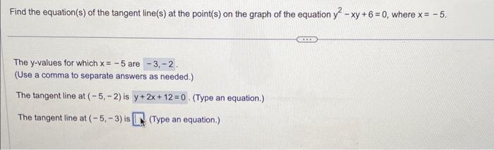 Solved Find the equation(s) of the tangent line(s) at the | Chegg.com