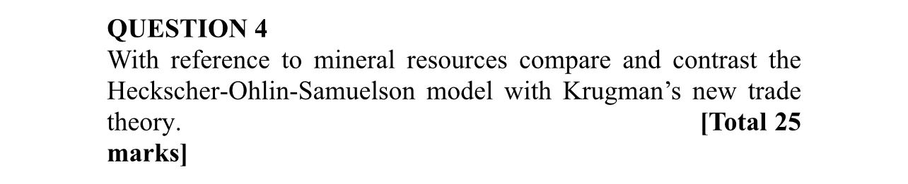 Solved QUESTION 4With reference to mineral resources compare | Chegg.com