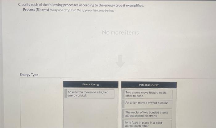 Solved Classify each of the following processes according to | Chegg.com