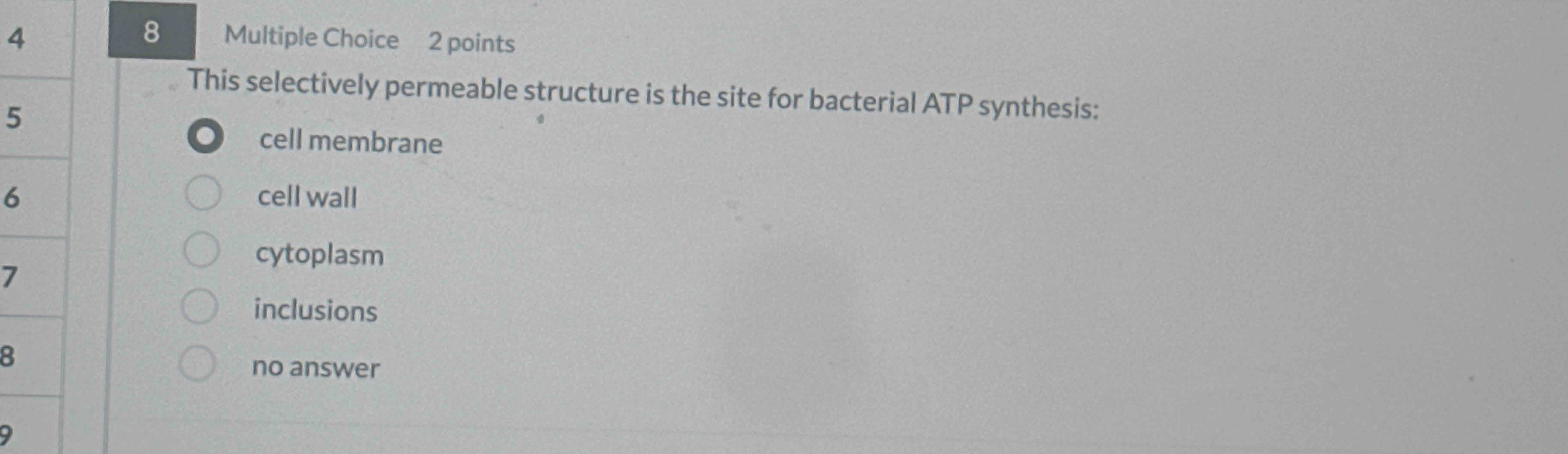 Solved This selectively permeable structure is the site for | Chegg.com