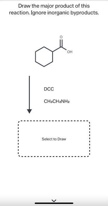 Solved Draw the major product of this reaction. Ignore | Chegg.com