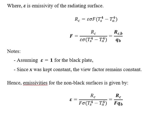 Solved To determine the emissivity of radiating surfaces | Chegg.com