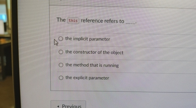 Solved The ﻿reference refers to ﻿the implicit | Chegg.com