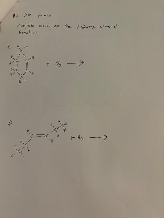 Solved 17. 20 points Complate each of the following chanical | Chegg.com Solved 17. 20 points Complate each of the following chanical | Chegg.com