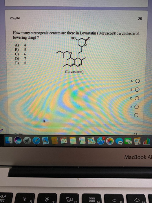 Solved (2) there in Lovastatin (Mevacor®: a cholesterol- | Chegg.com