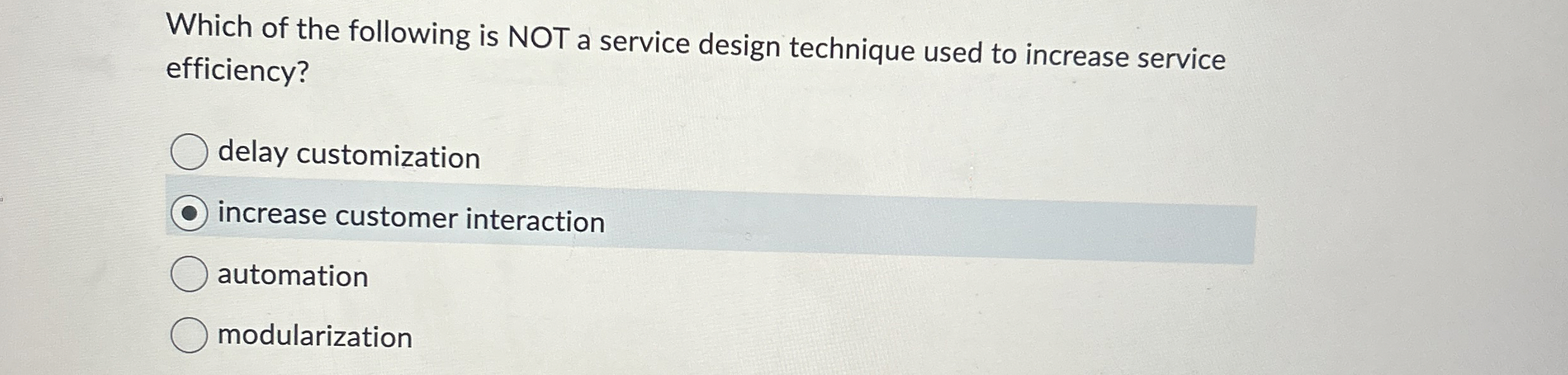 Solved Which of the following is NOT a service design | Chegg.com