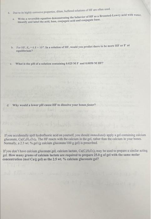 Solved a. Write a reversible equation demonstrating the | Chegg.com
