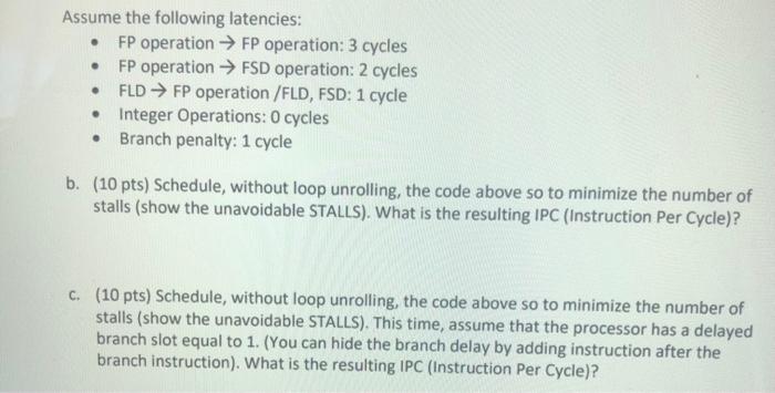 P1) (70 pts) (Loop Unrolling and Scheduling] Consider | Chegg.com