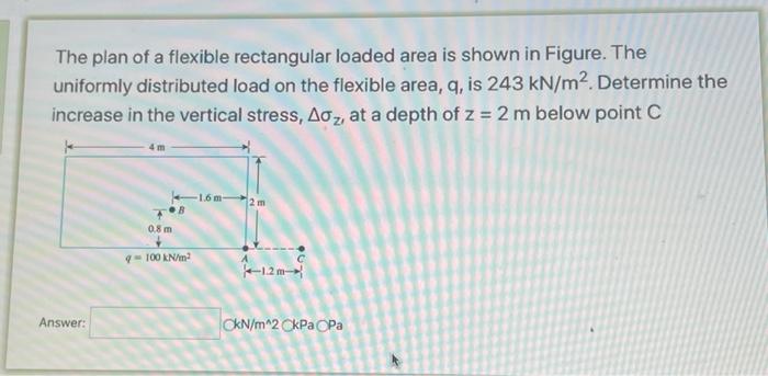 Solved The plan of a flexible rectangular loaded area is | Chegg.com
