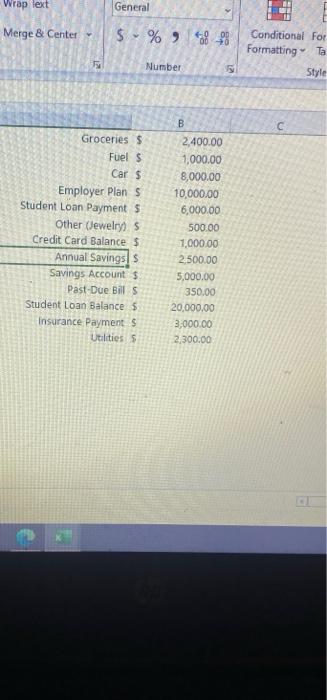 Solved Merge & Center $ % 483 Conditional Form Formatting | Chegg.com