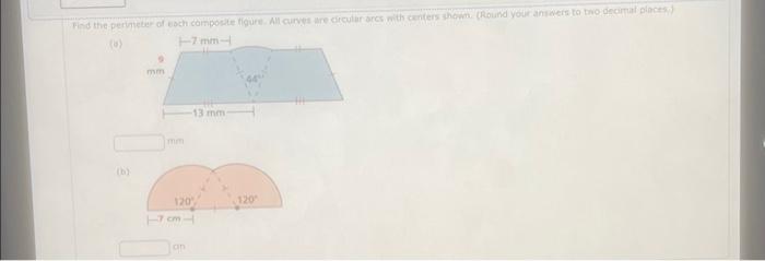 Solved Find the perimeter of each composite figure. All | Chegg.com
