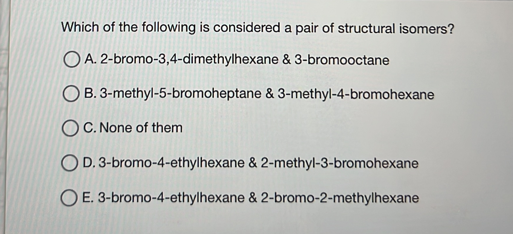 Solved Which of the following is considered a pair of | Chegg.com