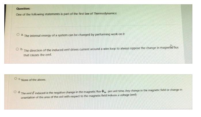 Solved 1Question:One of the following statements is part of | Chegg.com