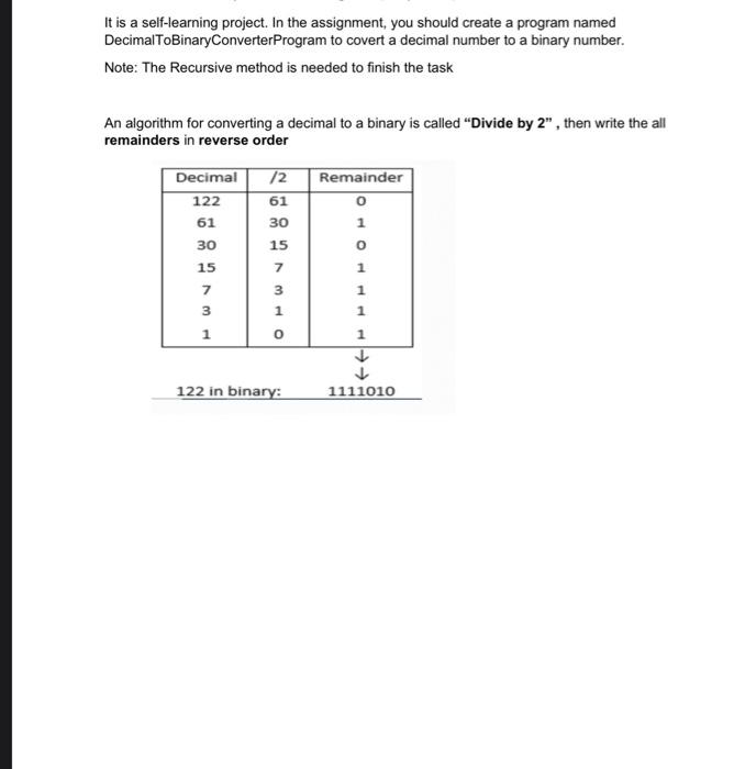 Solved It is a self-learning project. In the assignment, you | Chegg.com