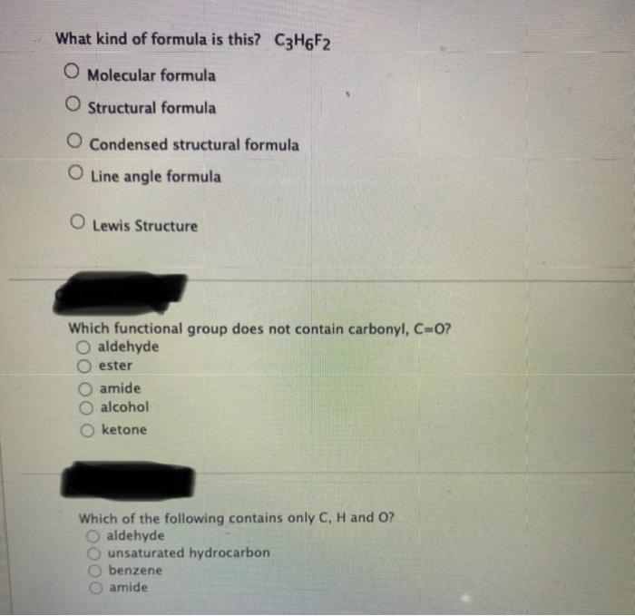 Solved What kind of formula is this? C3H6F2 O Molecular | Chegg.com