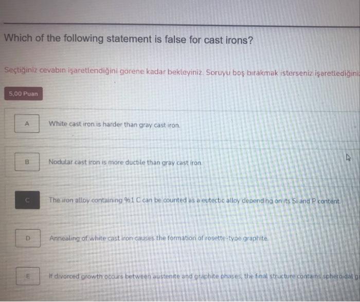 Solved Which of the following statement is false for cast | Chegg.com