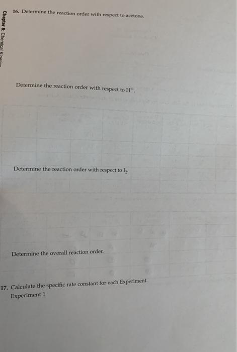 Solved name section date Chapter Experiment 23 Chemical | Chegg.com