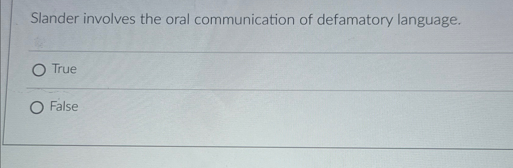 Solved Slander involves the oral communication of defamatory | Chegg.com